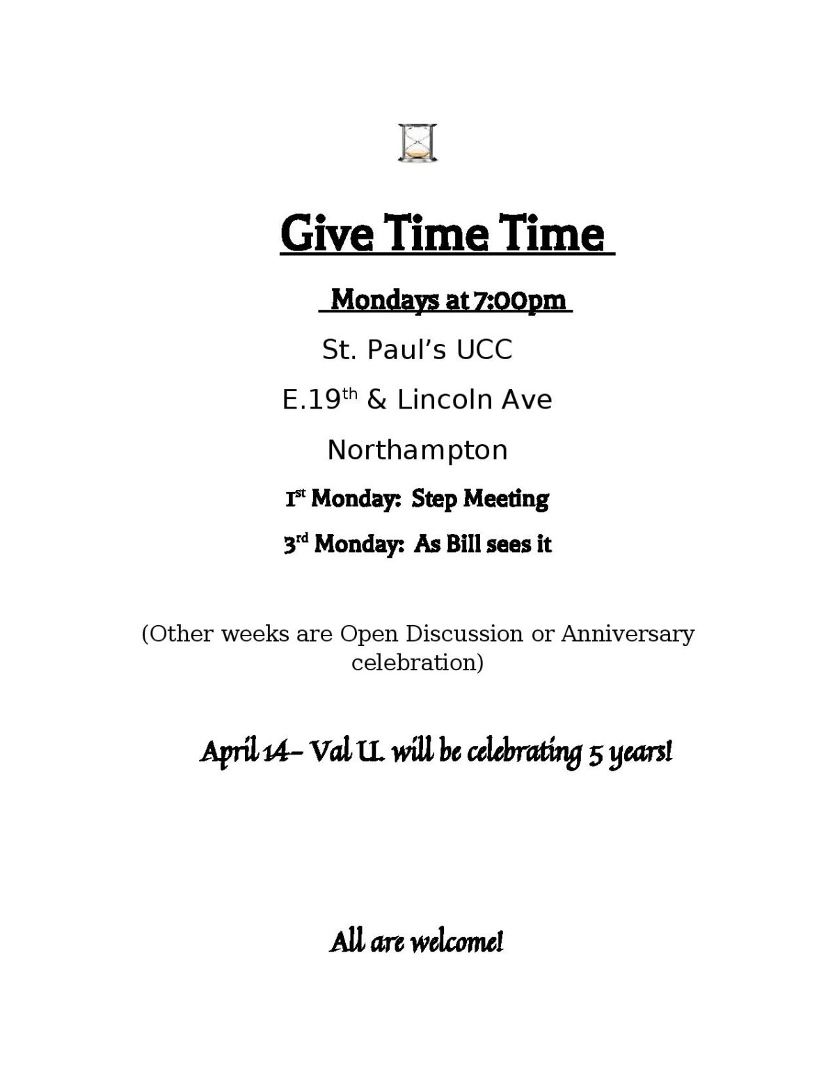 BULLETIN BOARD – AA Lehigh Valley