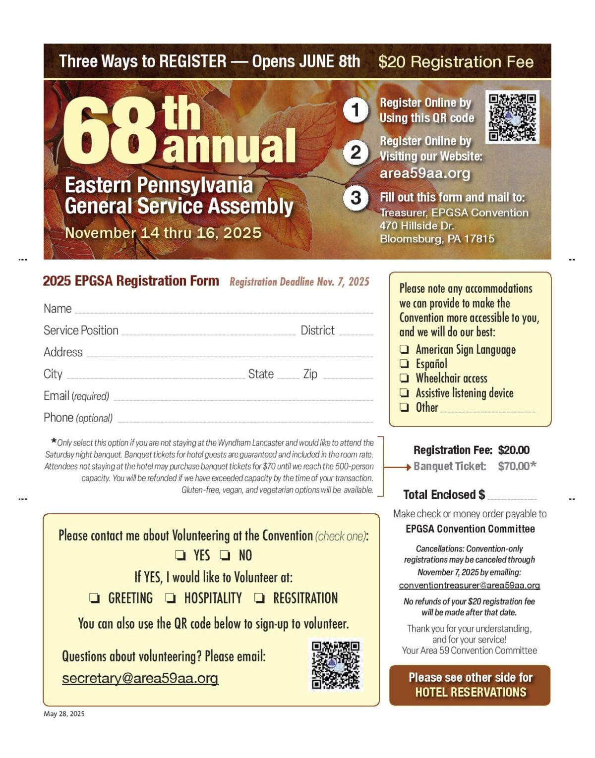 BULLETIN BOARD – AA Lehigh Valley