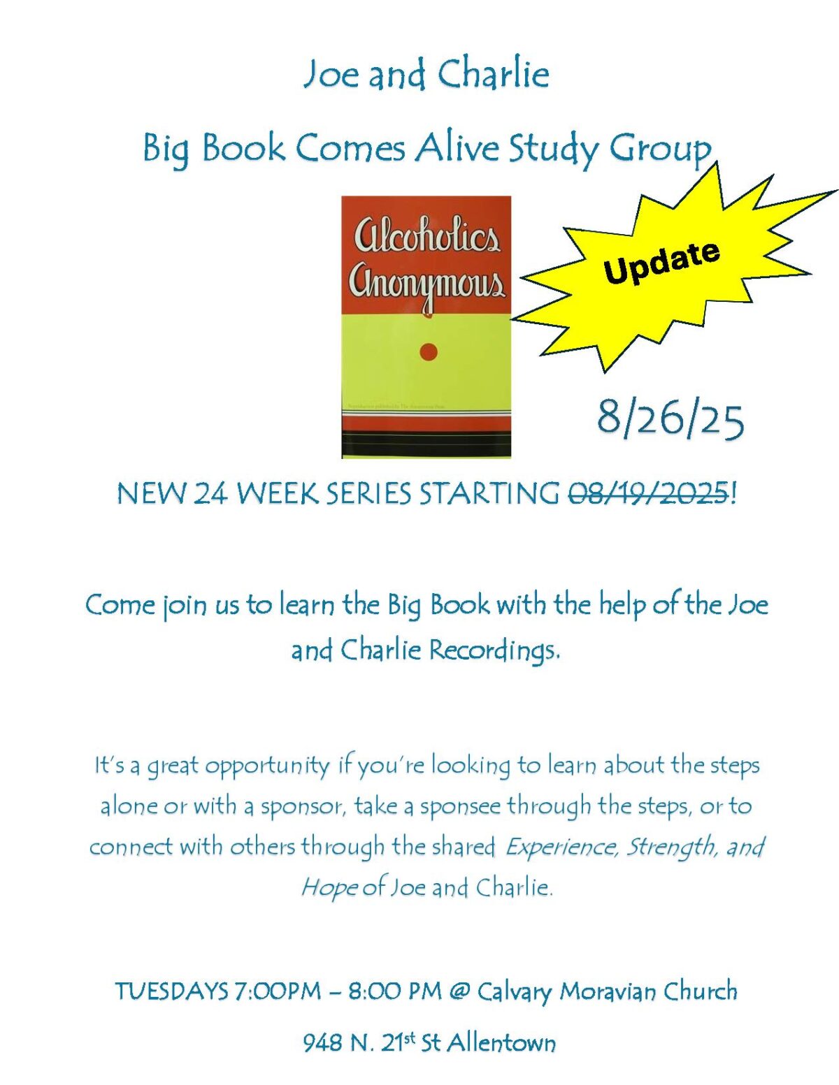 BULLETIN BOARD – AA Lehigh Valley